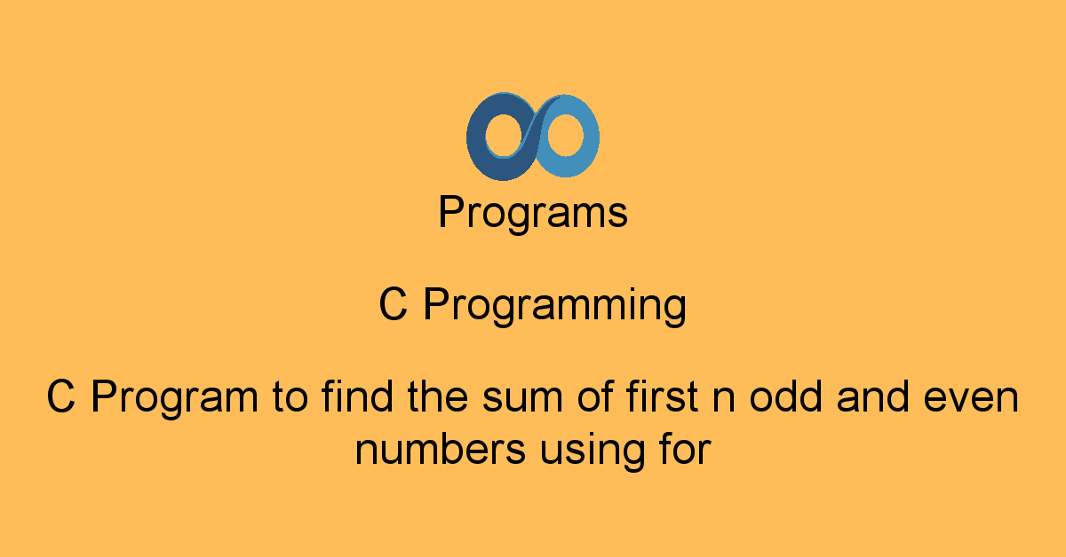 Programs C Programming C Program To Find The Sum Of First N Odd And 6681