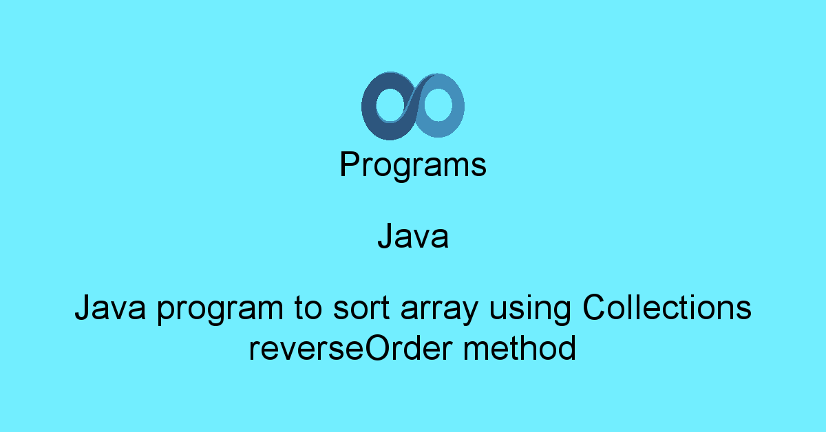 oodlescoop | Java Programs: Java program to sort array using ...