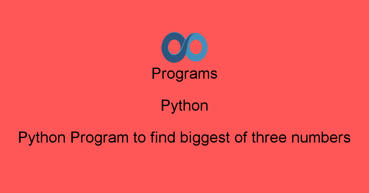 oodlescoop | Python Programs: Python Program to find biggest of three ... oodlescoop | Python Programs: Python Program to find biggest of three ...